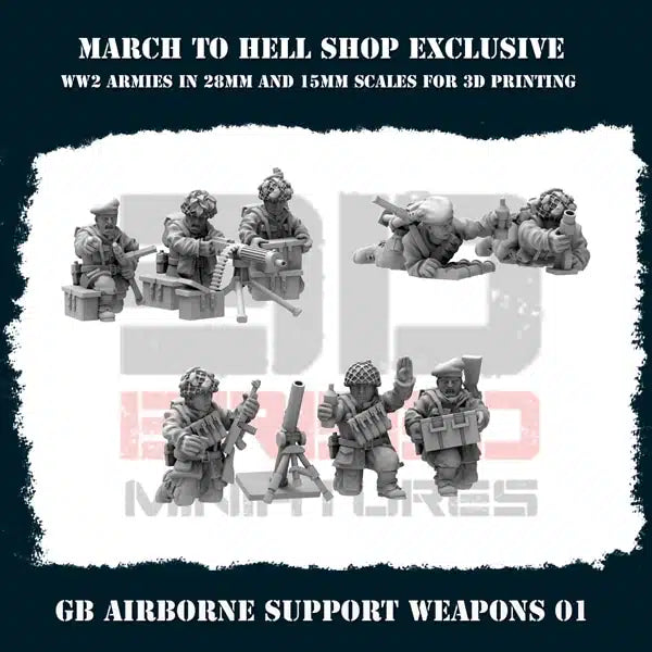 WW2 GB AIRBORNE SUPPORT WEAPONS | 3DBreed 15mm Wargaming Miniatures ...