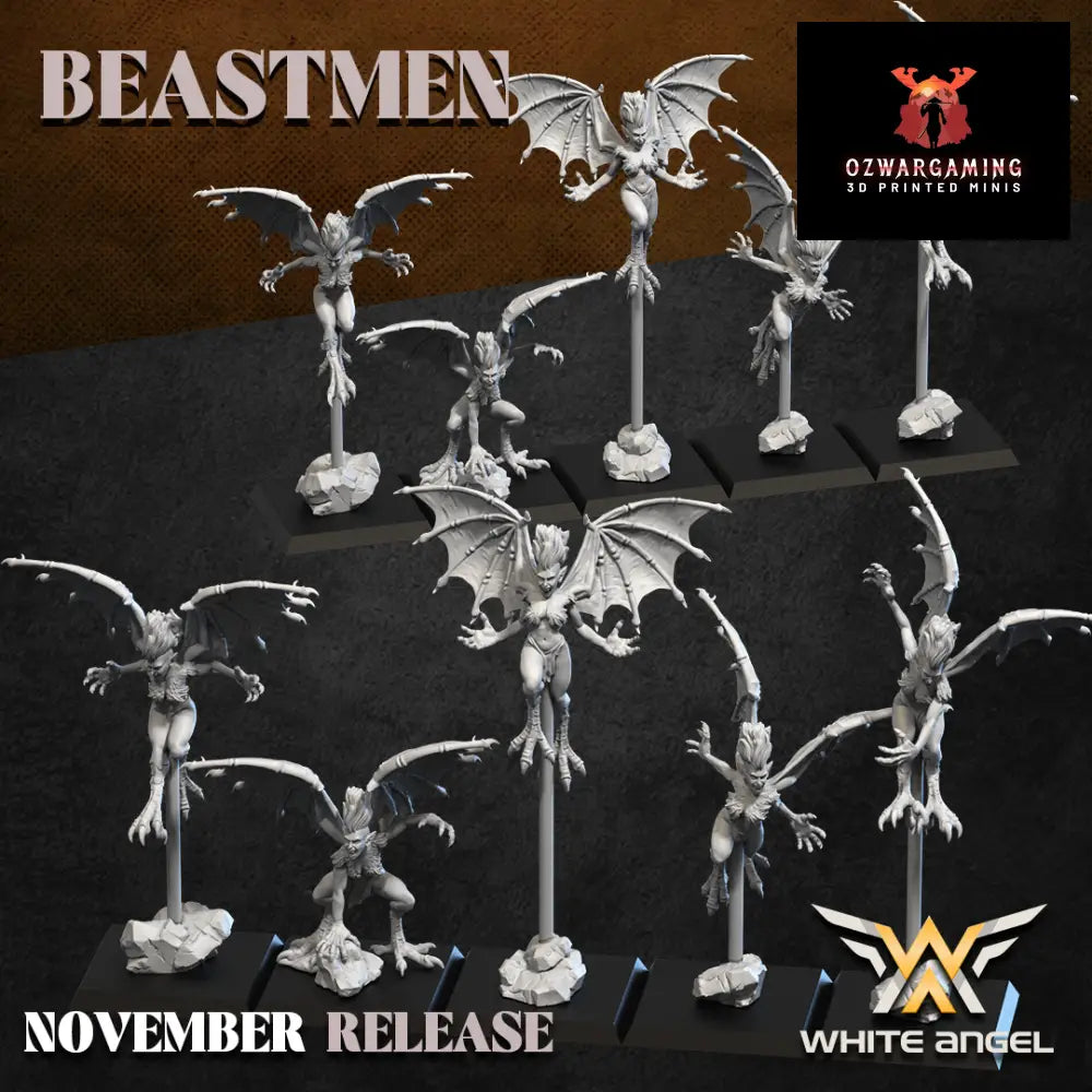 Beastmen Harpies | White Angel 28/32mm Fantasy Wargaming Miniatures ...