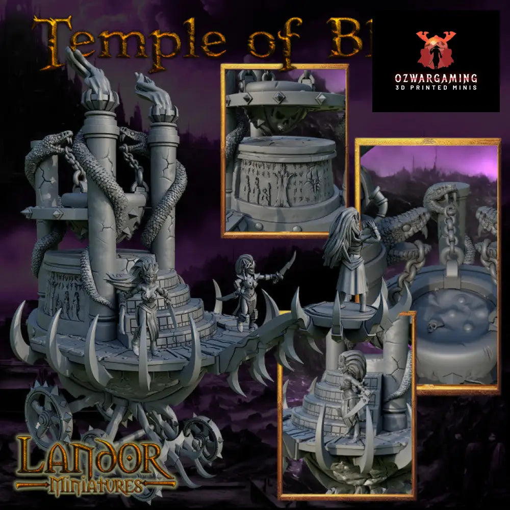 Dark Elf Temple of Blood | Landor Miniatures 28/32mm Fantasy Wargaming ...