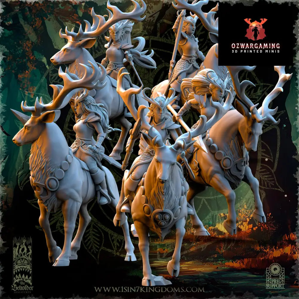 Evergreen Elves Deepwood Maidens | The Beholder Miniatures 28/32mm Fan ...