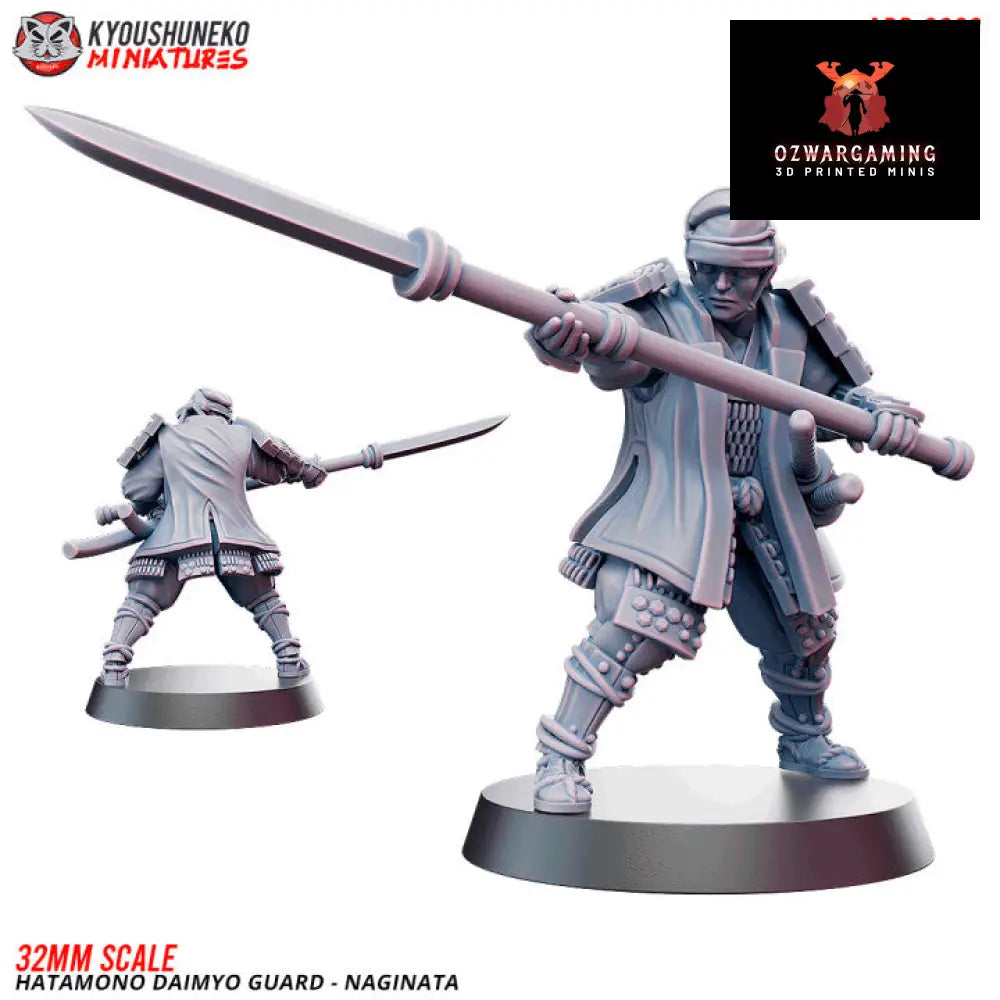 Feudal Japanese Hatamoto with Naginata | Kyoushuneko 28/32mm Fantasy W ...