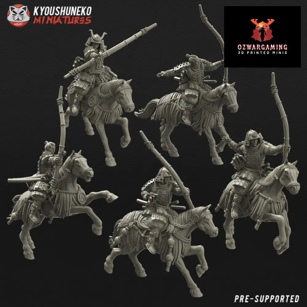 Feudal Japanese Mounted Samurai Yumi | Kyoushuneko 28/32mm Fantasy War ...