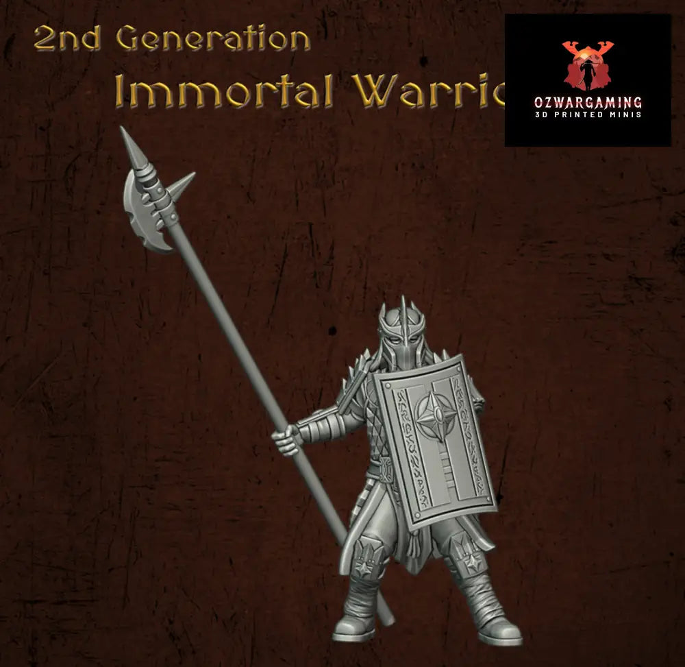 Immortal Army Warriors | Quartermaster3D 25mm Fantasy Wargaming Miniat ...