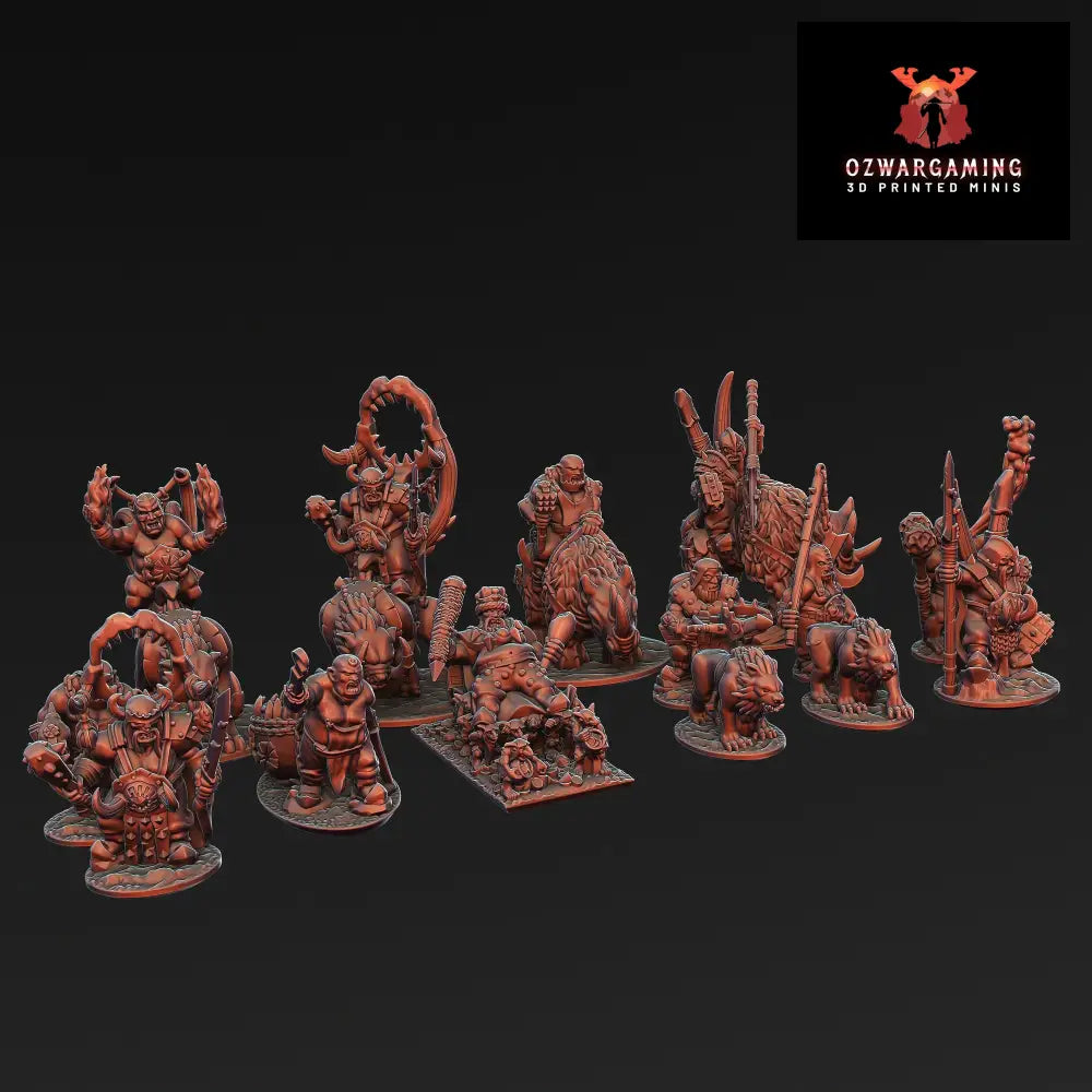 Ogre Tribes Character Pack | Greenskin Miniatures 10mm Fantasy Wargami ...