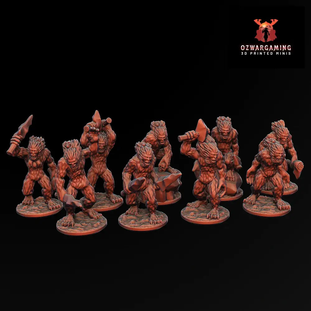 Ogre Tribes Yhetees | Greenskin Miniatures 10mm Fantasy Wargaming Mini ...