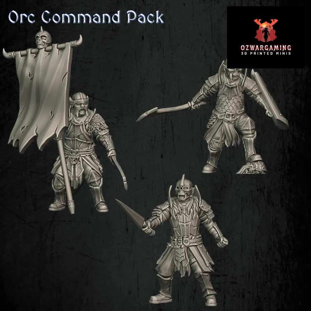 Orc Command Pack | Quartermaster3D 25mm Fantasy Wargaming Miniatures ...
