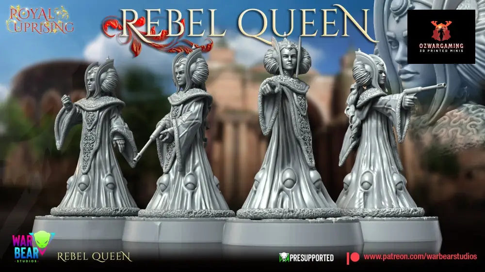Royal Uprising Rebel Queen | Warbear Studios 28mm SciFi Wargaming Mini ...