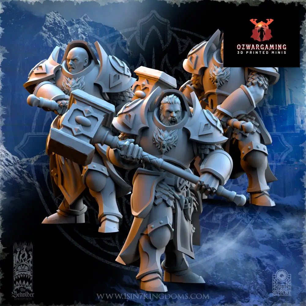 Stormwolves Punishers with 2H Hammer | The Beholder Miniatures 28/32mm ...