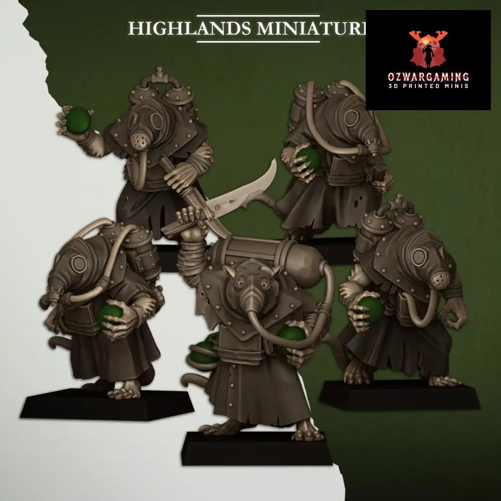 Vermin Poison Carriers | Highlands Miniatures 28/32mm Fantasy Wargamin ...