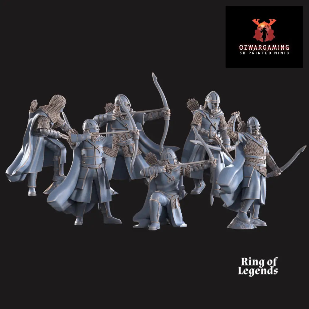 West Human Warriors with Bow | Davale Games 25mm Fantasy Wargaming Min ...