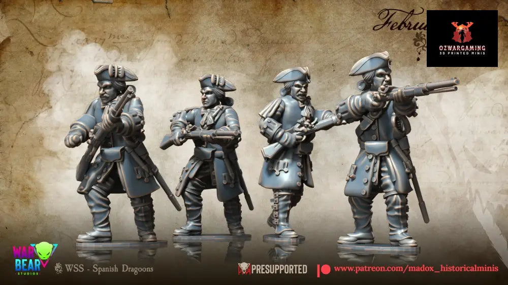 WSS Spanish Dragoons Dismounted | Warbear Studios 28mm Historical Warg ...