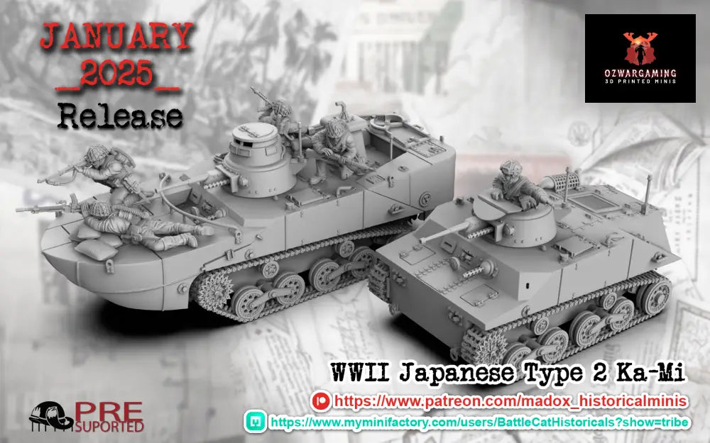 WW2 Japanese KaMi Type 2 Tank | Battlecat 28mm Historical Wargaming Mi ...